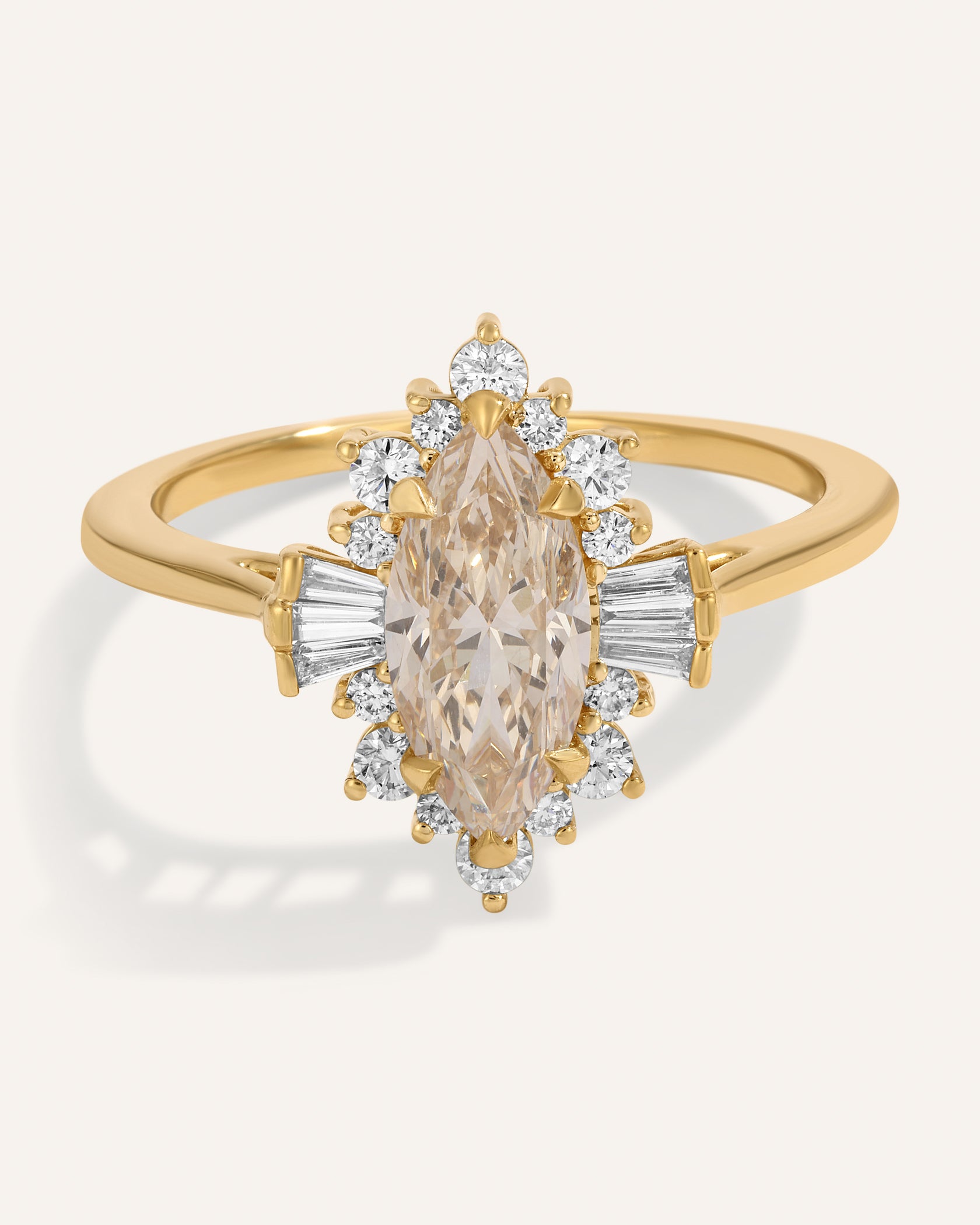 Large Champagne Astro Ring – Kasia Jewelry